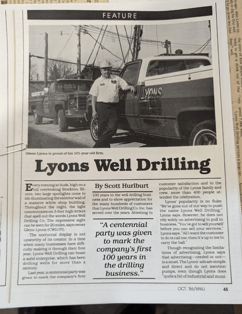 Family Legacy Drives Lyons Well Drilling Success